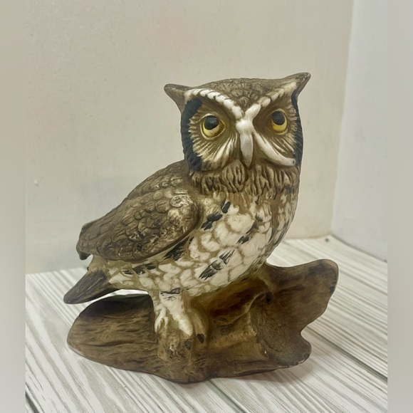 Home Interiors | Other | Vintage Owl Figurine Homco 114 Great Horned ...